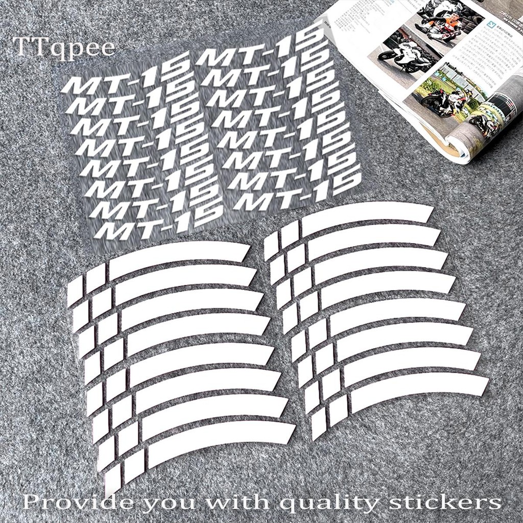 For yamaha MT-15 MT15 Motorcycle stickers set mt 15 hub rim mags ...
