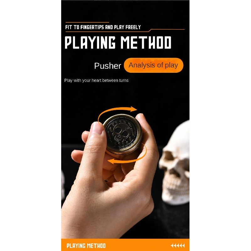 EDC & Toy - 'New Ghost Head' Fidget Slider, Metal Alloy, Stress ...