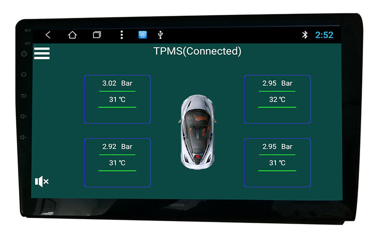 USB TPMS Internal tire pressure monitor large screen Android navigation ...