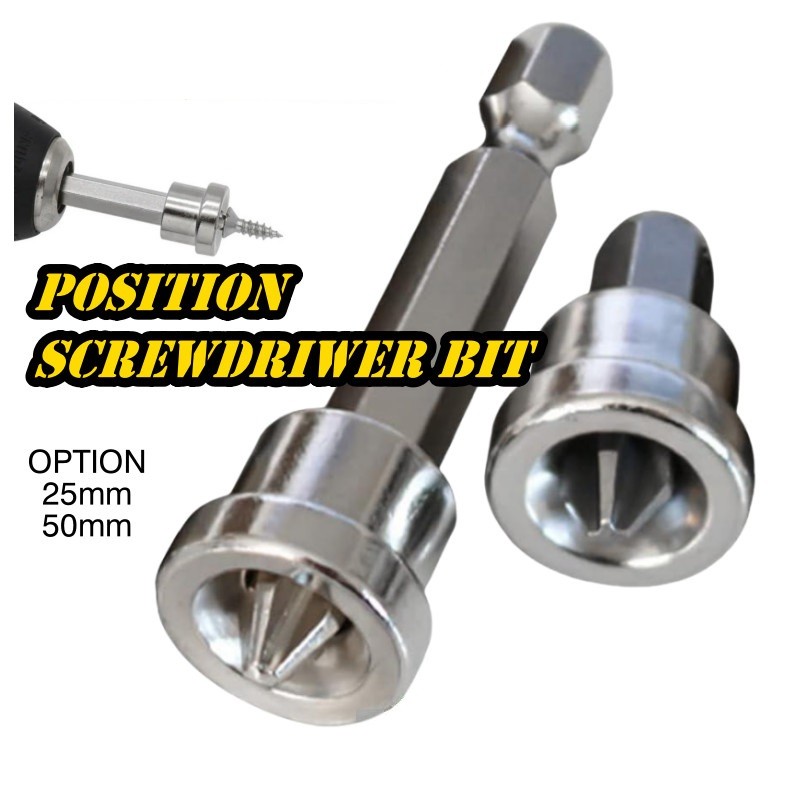DFOdiy 25/50mm Positioning Screwdriver Bits Woodworking Drywall Screw ...