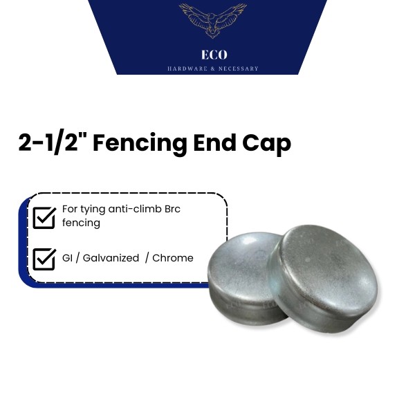 ECO HARDWARE 60mm GI Penutup Lubang Pipe Besi Pagar Fence ePillar Pipe ...