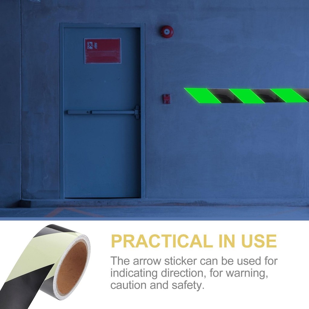 Luminous Guide Tape Fluorescent Non-slip Adhesive Pvc Glow Floor Arrows ...