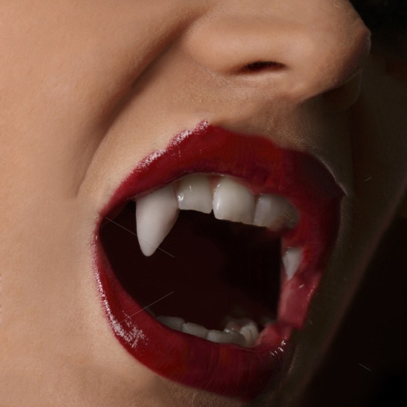 1 Pair Halloween Fake Teeth Cosplay Vampire Fangs Costume Tooth Gift ...