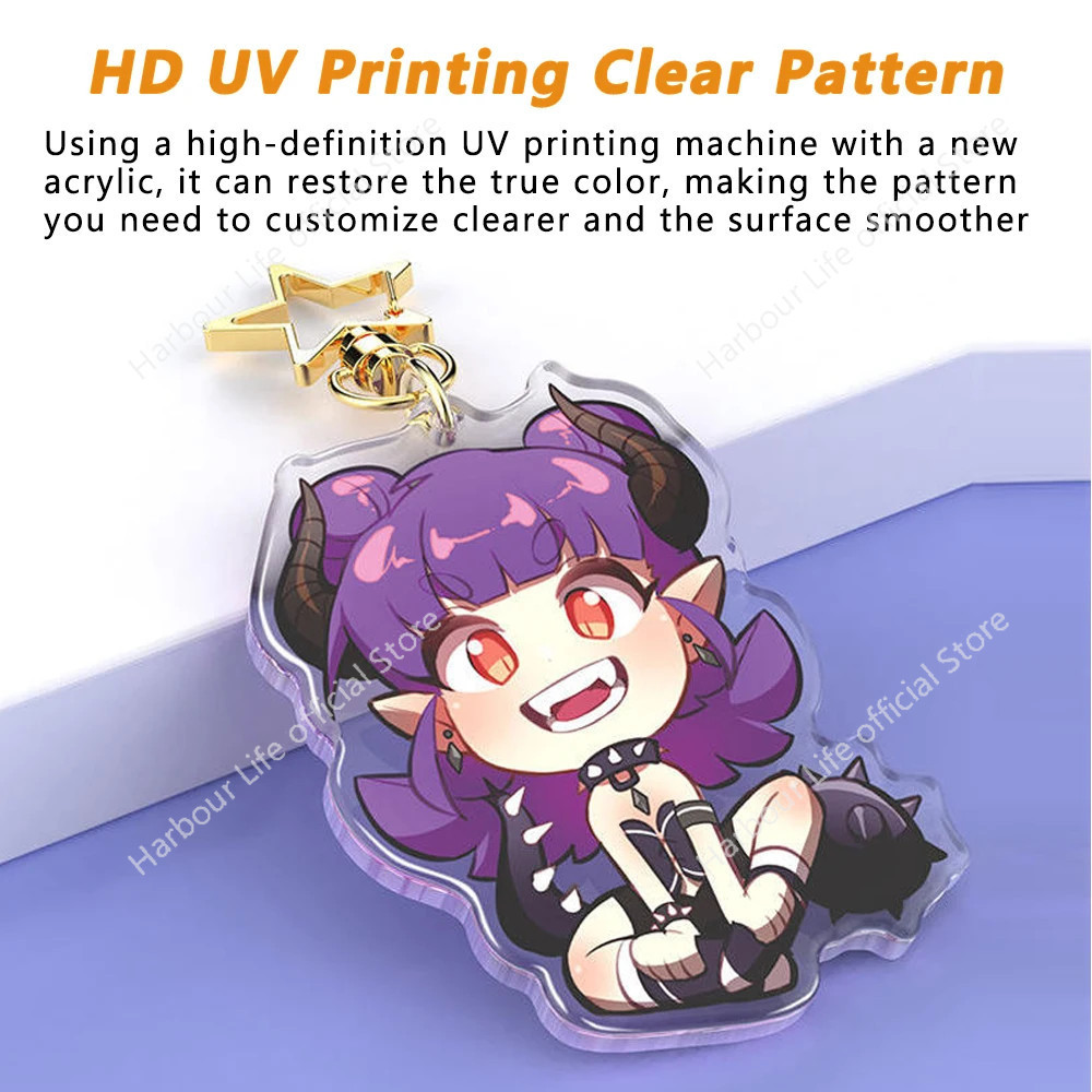 Custom Keychain Cartoon Acrylic Key Chain Photo Customized Anime Charms ...
