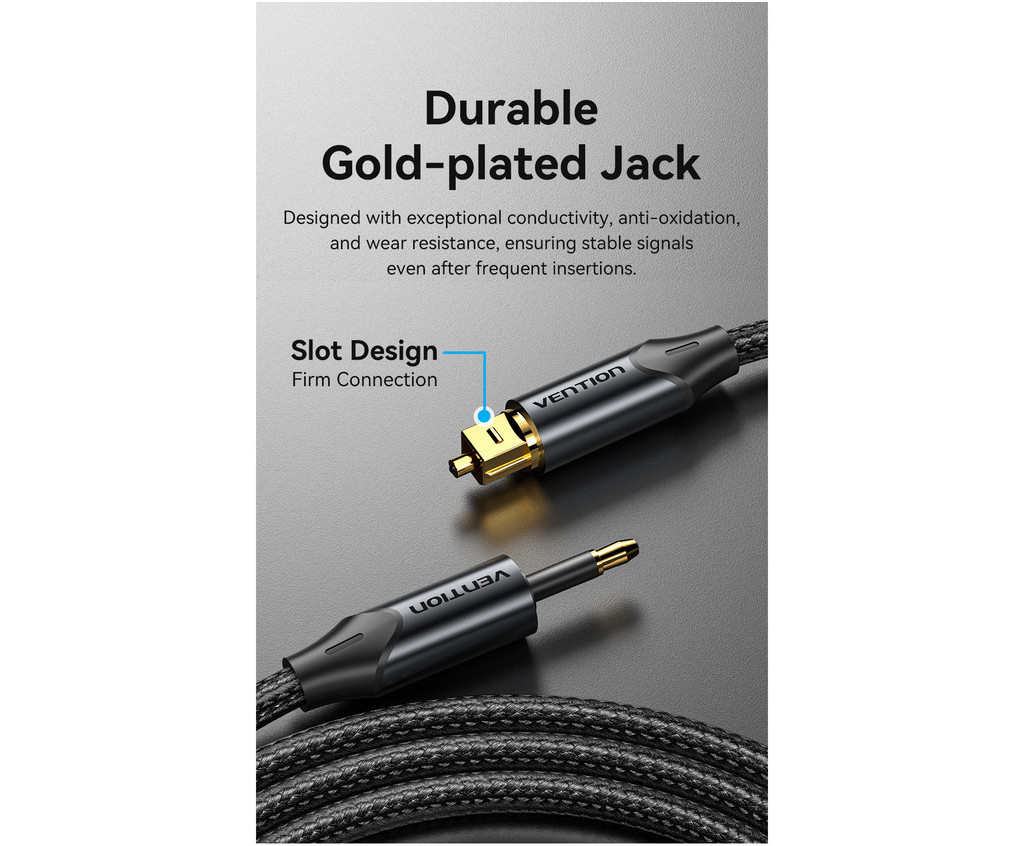 Vention Optical Fiber Square Port To 3.5mm Optical Fiber Round Port ...