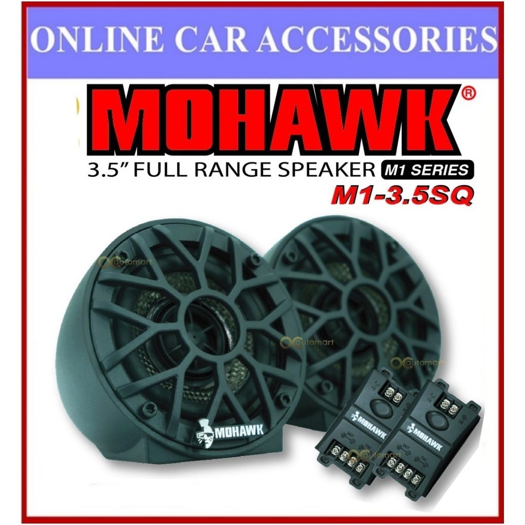 MOHAWK M1 Series M1-3.5SQ Full Range With Bass Car Speaker ( 3.5 Inch ) | Shopee Malaysia