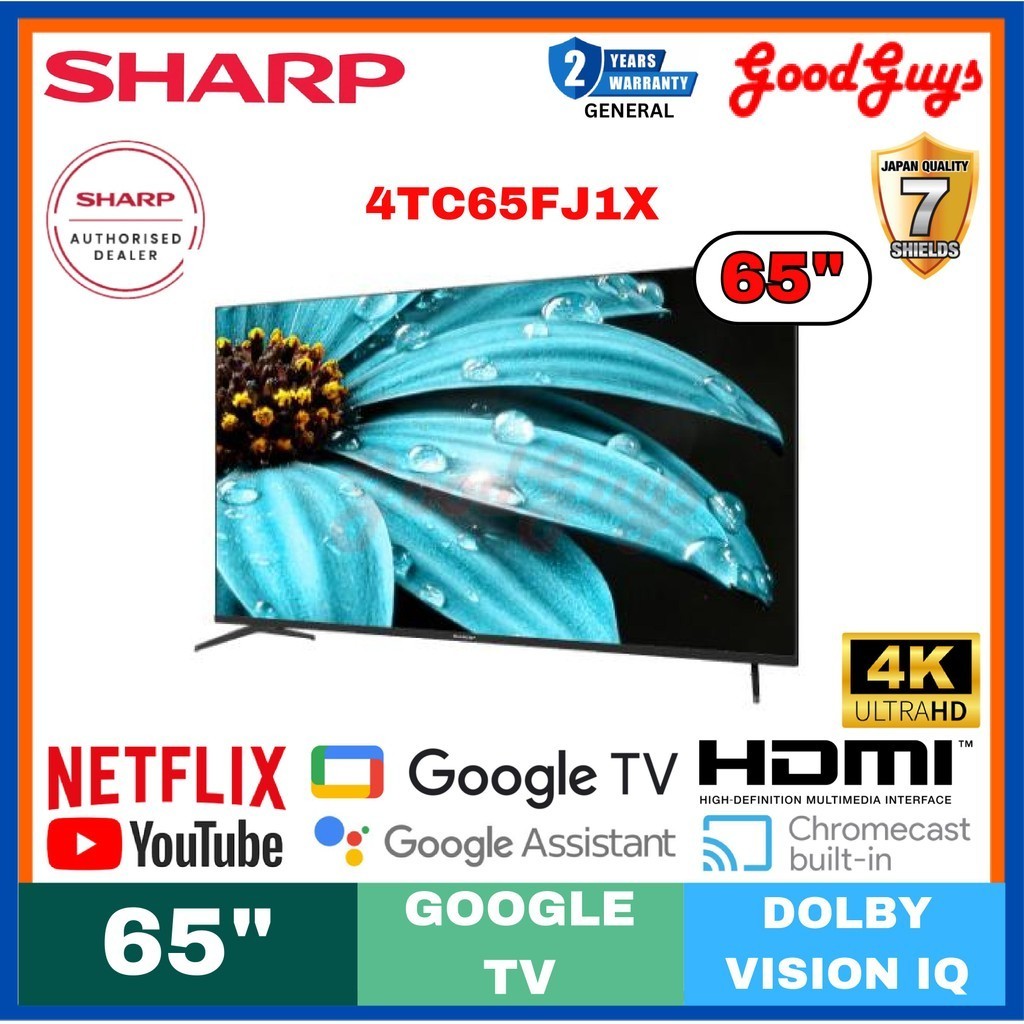 [Seller's Own Fleet] Sharp 4TC65FJ1X 65'' 4K UHD Android TV I YouTube I ...