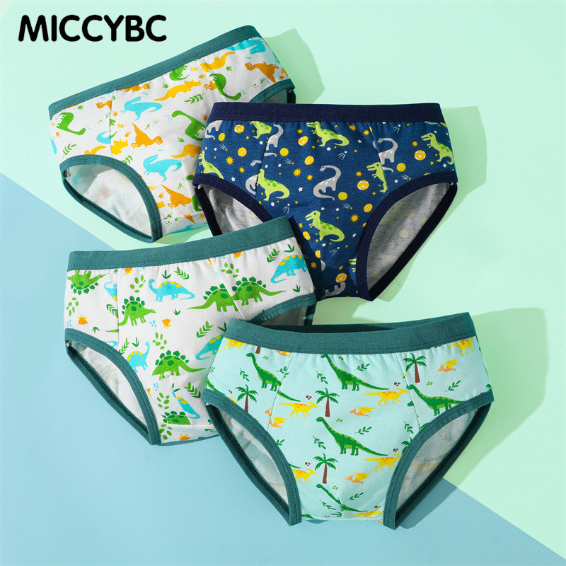 [MICCYBC]4Pcs/Box 2-15Y Boy Kids Underwear Cotton Safety Antibiosis ...