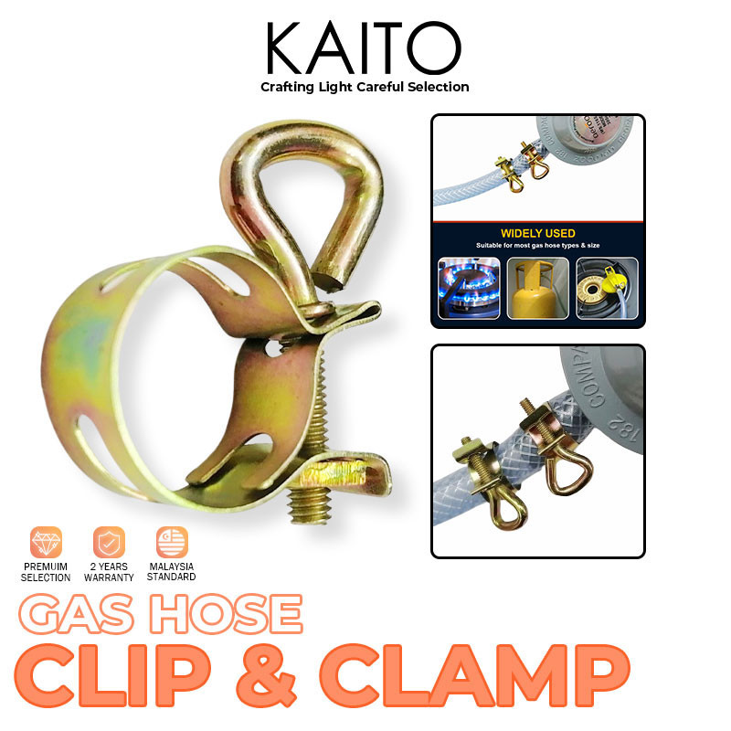 Gas Hose Clip Clamp Adjustable Heavy Duty Pipe Fastener Stainless Steel ...