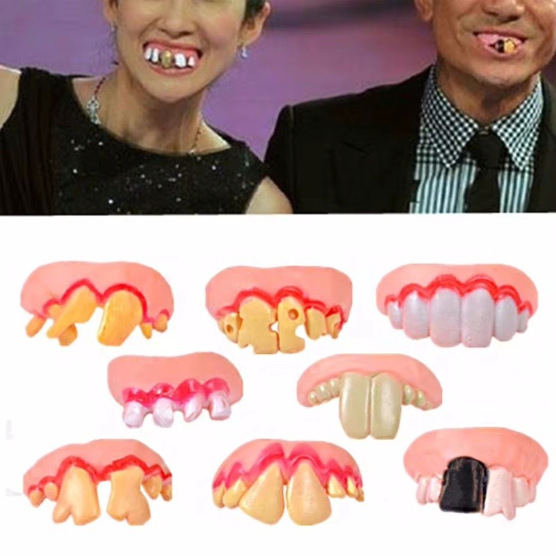Halloween Funny Goofy Vampire Denture Teeth Halloween Decoration Props ...