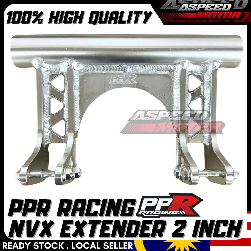 PPR RACING CNC ALLOY EXTENDER 2 INCH BRACKET NVX V1 V2 SILVER BLACK ...