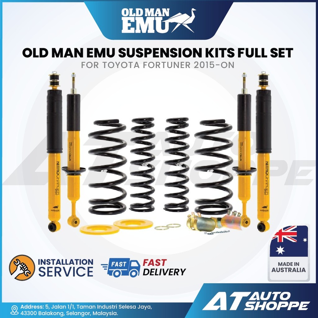 Old Man Emu Nitrocharger Sport Suspension Kits Full Set for Toyota Fortuner 2015-On Off-Road ...