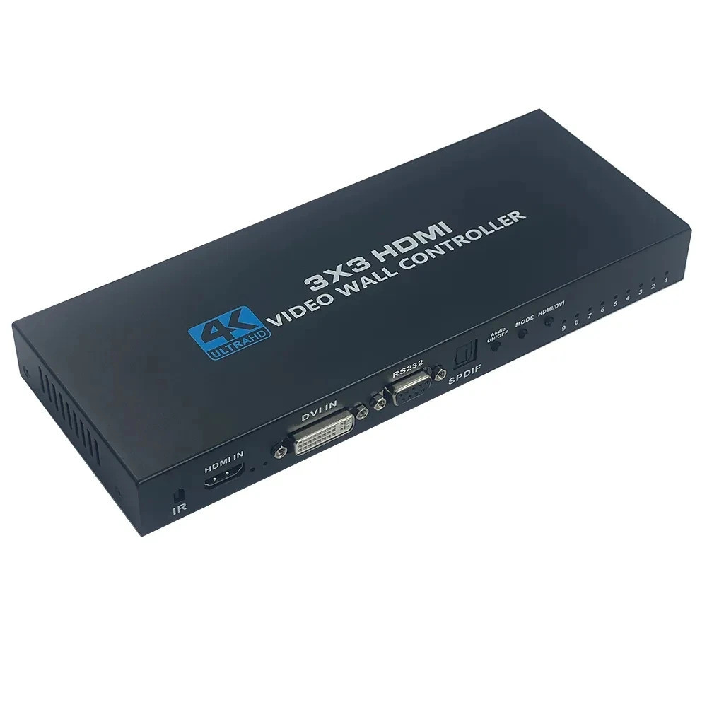 4K HDMI Video Wall Controller 3x3 1080P HDMI TV Wall Splicing Processor ...