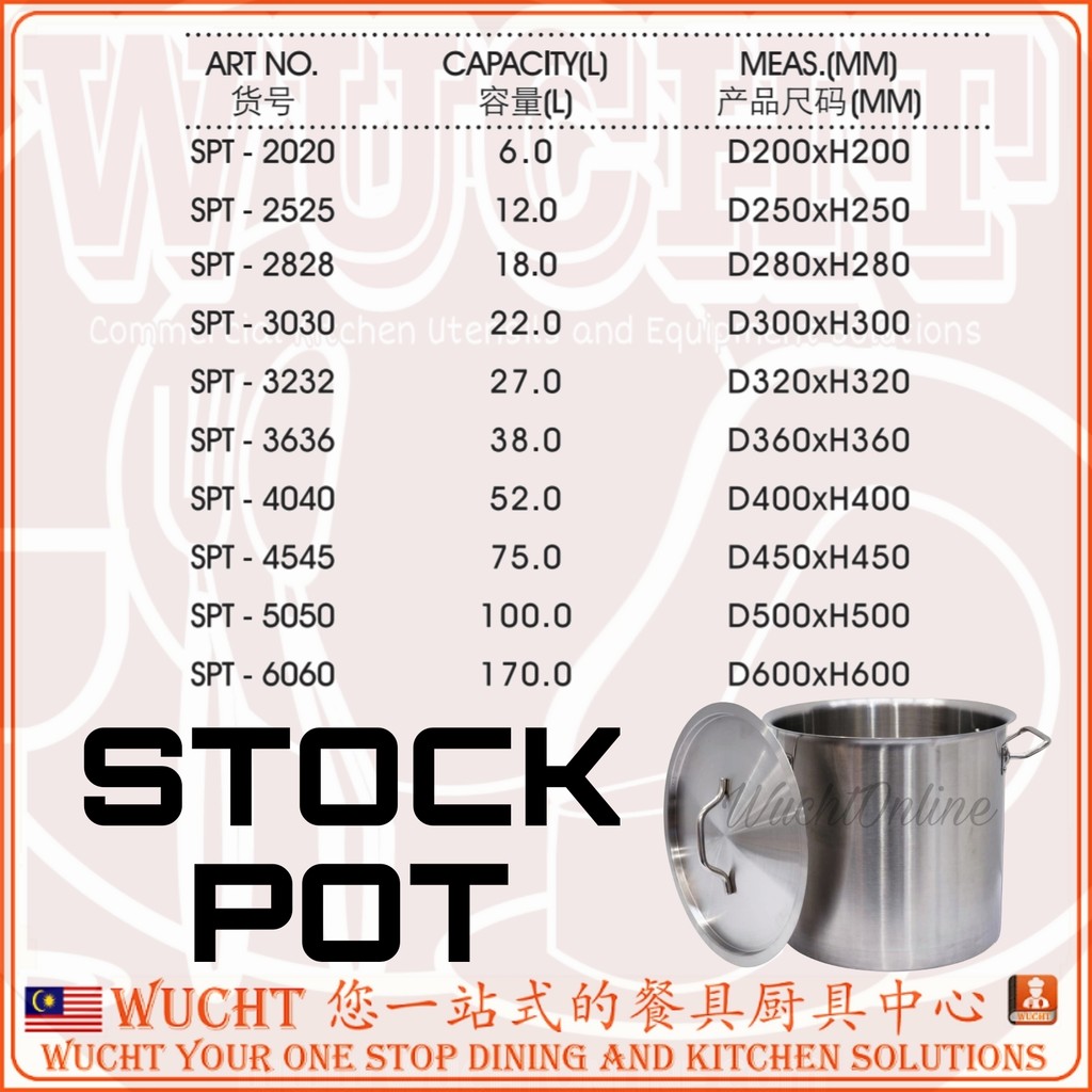 【WUCHT】28cm HARUMI Stainless Steel Cookware Commercial Cookware Harumi ...