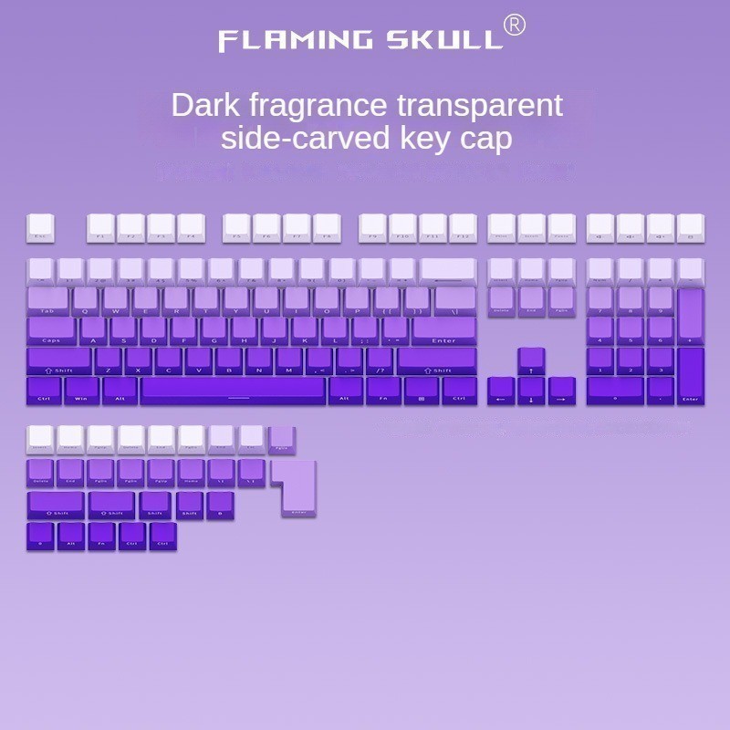 Dark Aroma Purple Dusty White Gray Gradient Side Engraved Characters ...