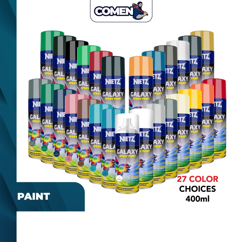 GALAXY Spray Paint 400ML Aerosol Paint Spray Gloss Finish for Metal ...
