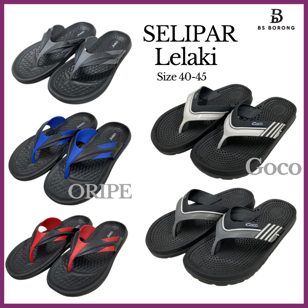 [BS] Original Oripe & Goco Men Casual Slippers / Selipar Lelaki Murah ...