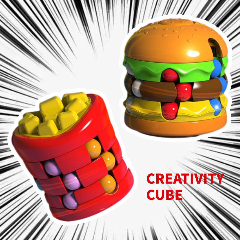 Adorable And Stimulating French Fries Magic Cube Fidget Spinner For Fun ...