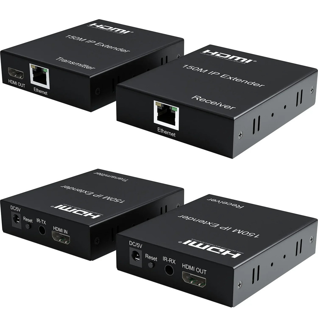150M IP HDMI Extender Over Rj45 Cat5e Cat6 Cable 1080P HDMI Ethernet ...