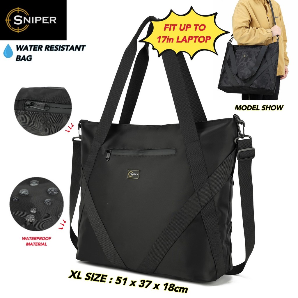 SP091) High Quality 2in1 Extra Large SNIPER Water Resistant Tote Bag ...