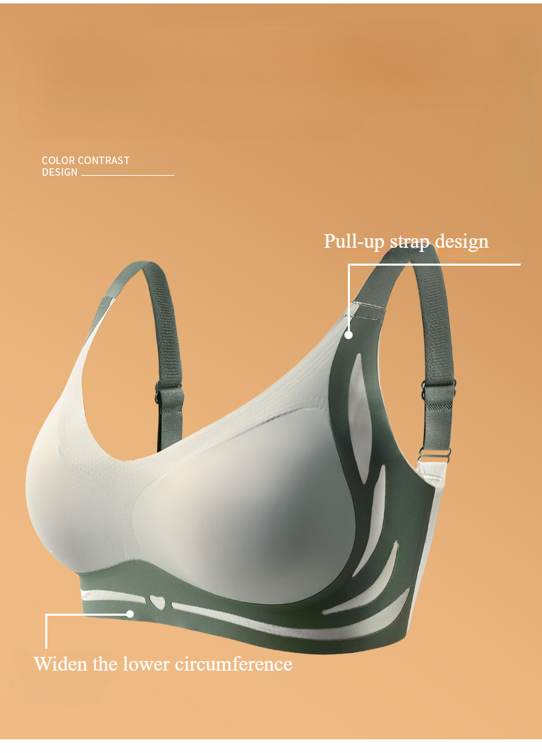 40-80kg plus size pull up bra Breathable, comfortable, seamless nowire ...