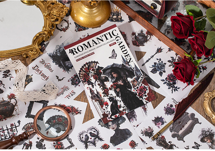 Journamm 20 Sheets Stickers Scrapbook Sticker Book Pre-Cut Washi ...