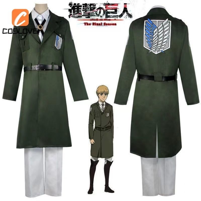 Attack on Titan Season 4 Levi Eren Cosplay Full Set Costume Long ...