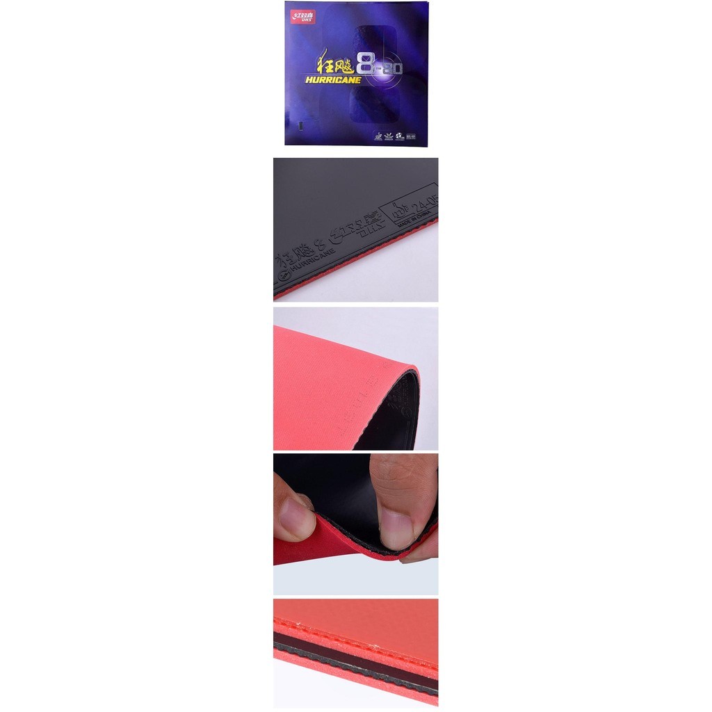 Original DHS Hurricane 8-80 Rubber Table Tennis Ultra-Sticky Glue ...