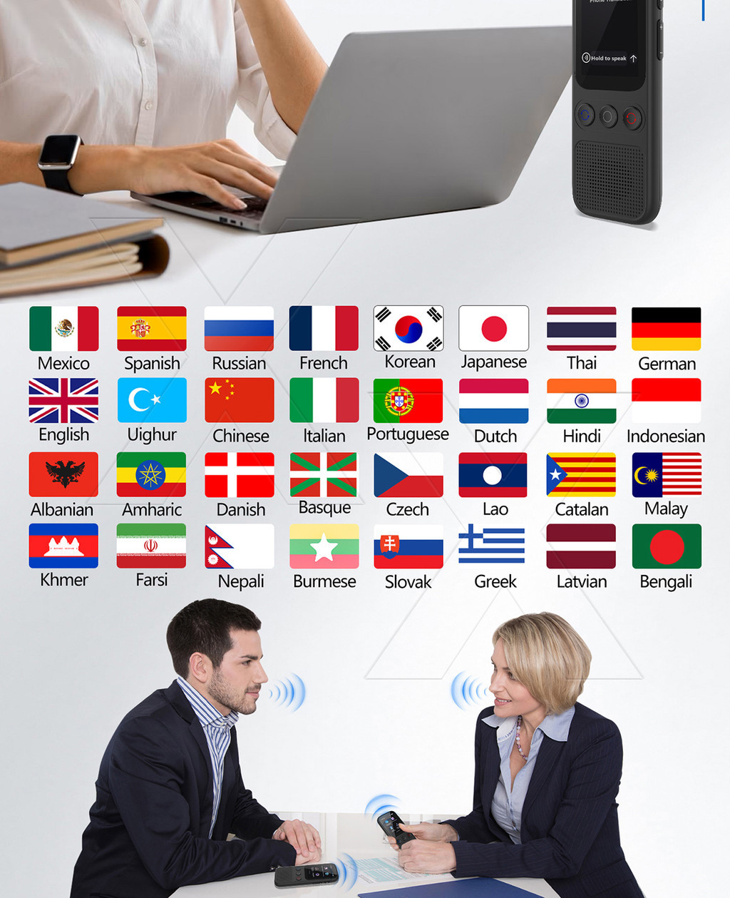 S80 Portable Language Translator Device With 138 Languages Voice ...
