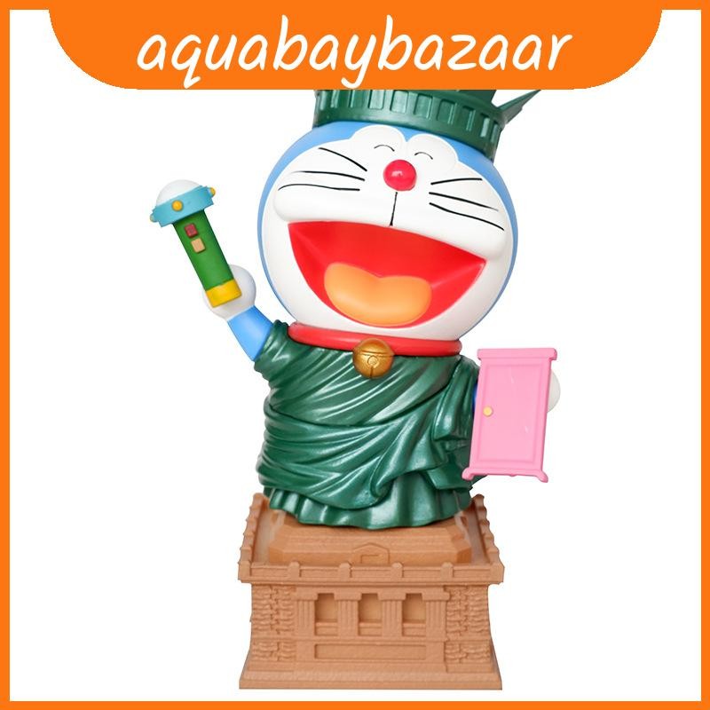 Of Doraemon Statue Liberty Pvc Collectible Model With Assembly Fans ...