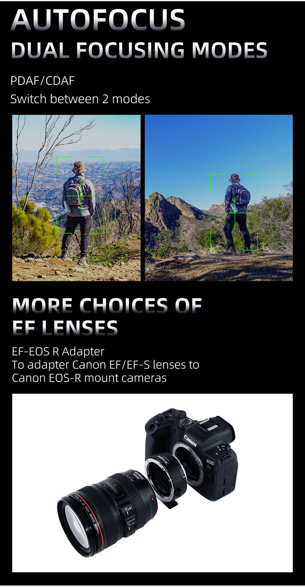 7artisans EF-EOSR AF Camera Lens Adapter Ring IS Image Stabilization ...