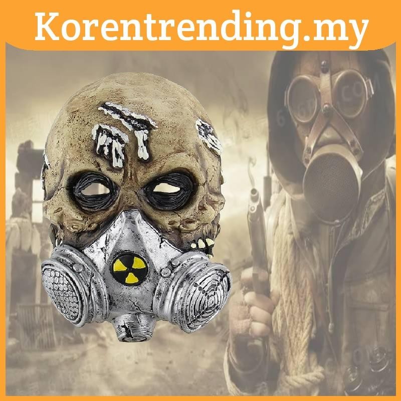 Halloween Horror Latex Alien Mask Biohazard Gas Mask Goblin Head Cover ...