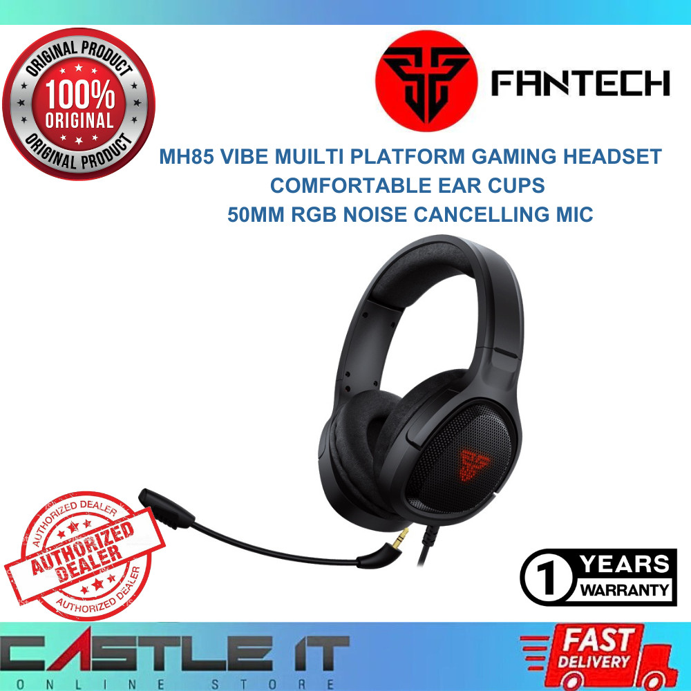 Fantech MH85 VIBE Muilti Platform Gaming Headset Comfortable Ear Cups ...