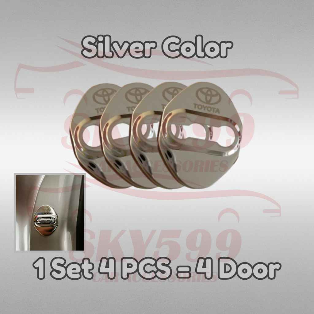 Toyota Vios (4th Gen) Toyota Logo Door Lock Steel Cover 2023 - 2025 ...