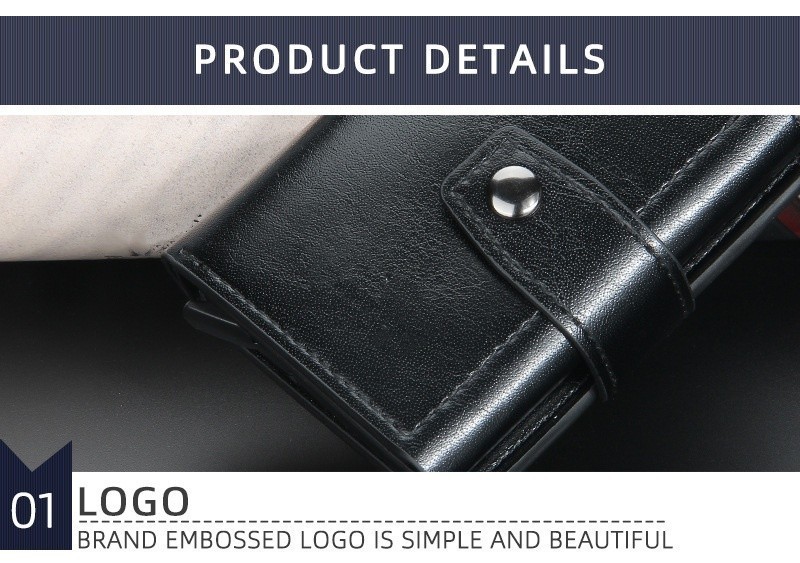 LABER LEE RFID Card Holder Wallet Multi Position Aluminum Alloy Clip ...