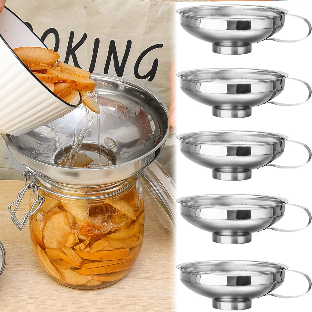 Stainless Steel Wide Mouth Funnel - Anti-overflow Oil Liquid Funnel ...