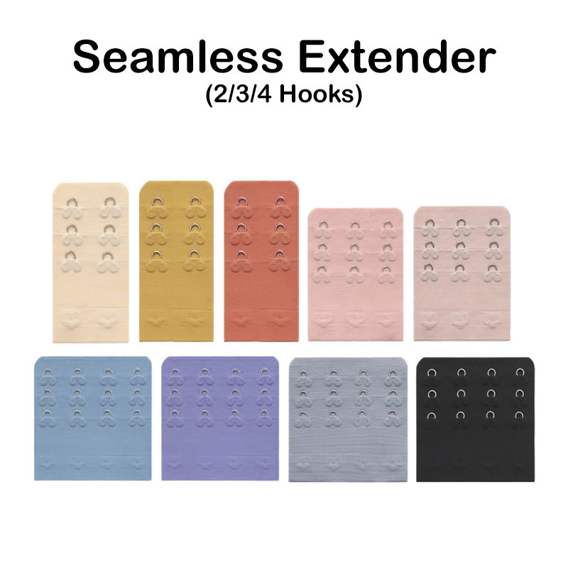Seamless Bra Extender Super Comfort Soft Extension 2/3/4 Hooks 3 Rows ...