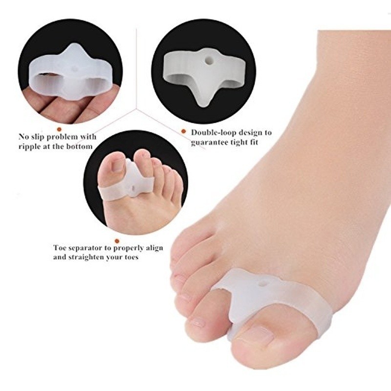 1 Pair Gel Foot Fingers Thumb Valgus Protector Silicone Toe Separator ...