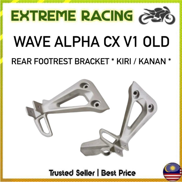 Rear Footrest Bracket Silver - LH Kiri / RH Kanan Besi Holder Pemijak ...