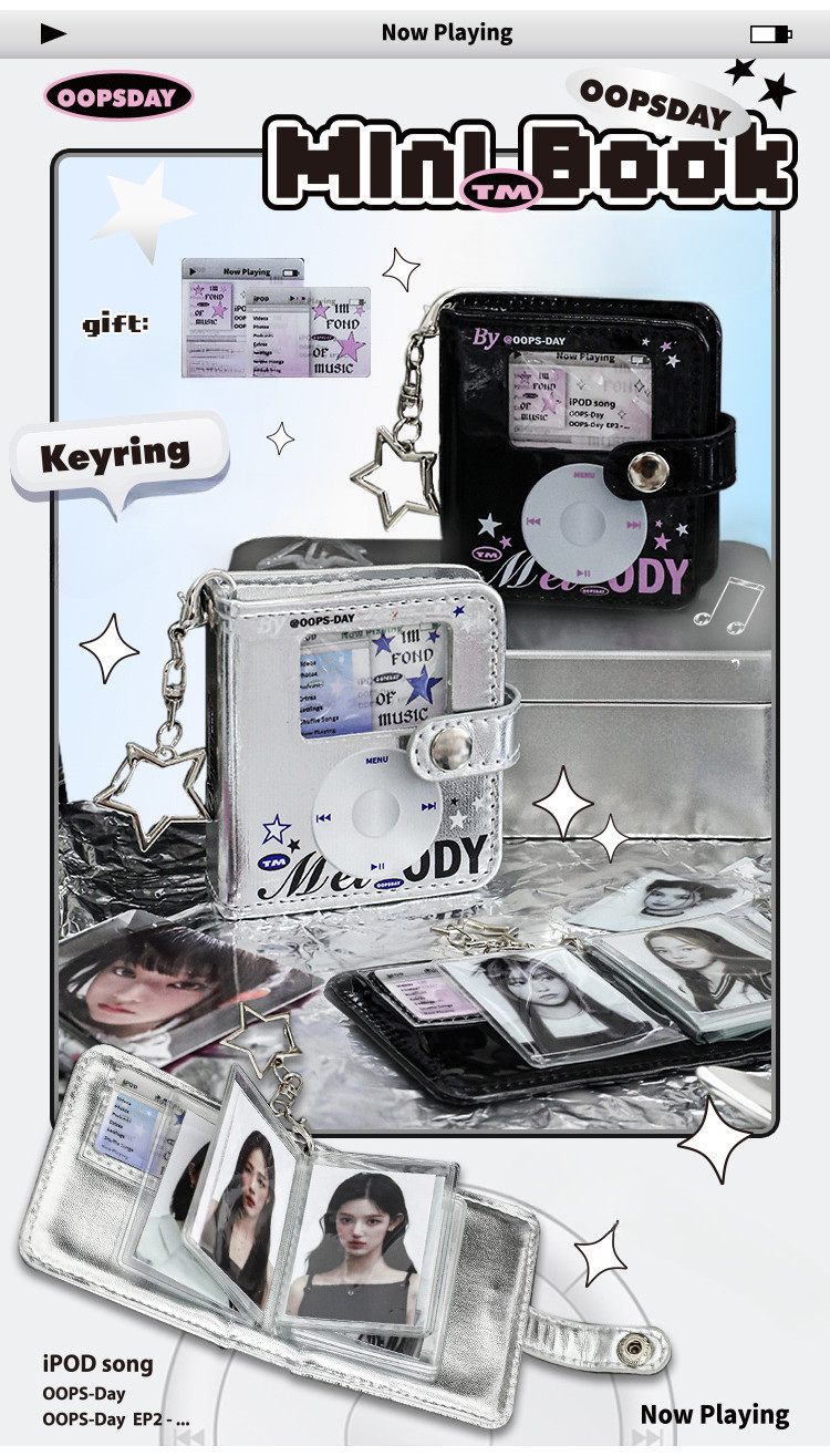 【NEW】Y2K 2Inch Photocard Album with Keychain Kpop Photo Card Holder ...