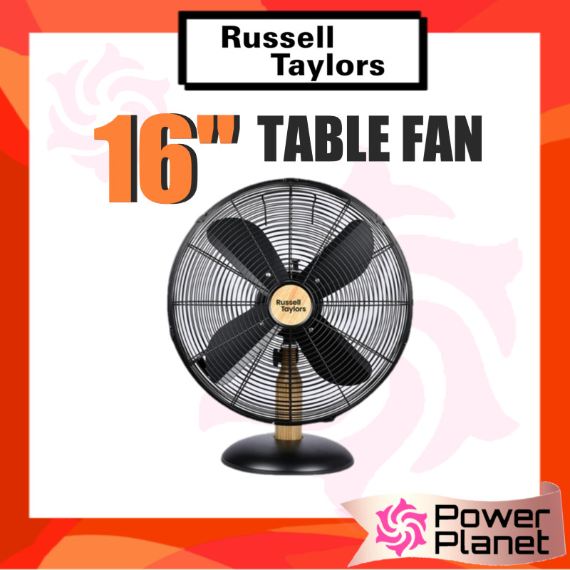 Russell Taylors 16'' 4-Blade Table Fan with Metal Blade TF3 / TF4 16" 4-Blade Metal Table Fan ...