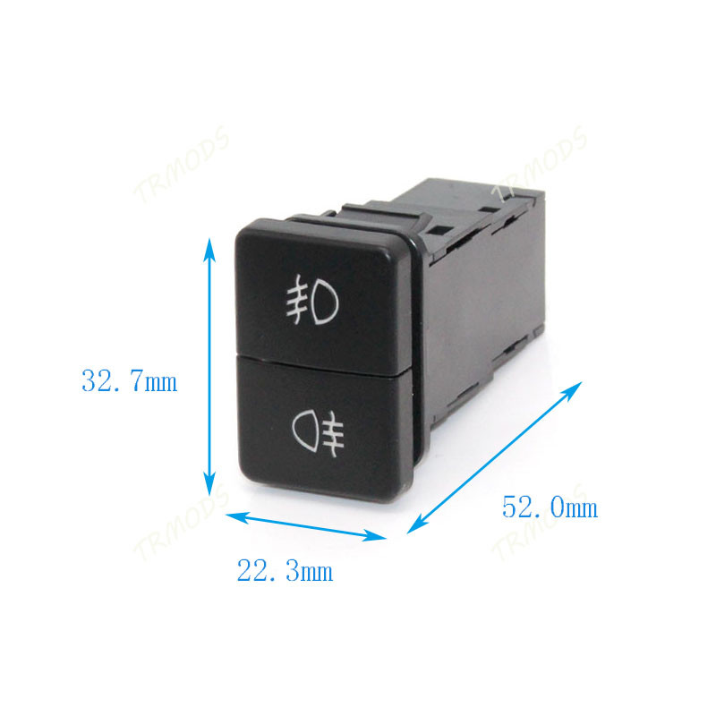 Car Dual Key Switch Dual Switch Fog Lights Radar Power LED Spotlights ...