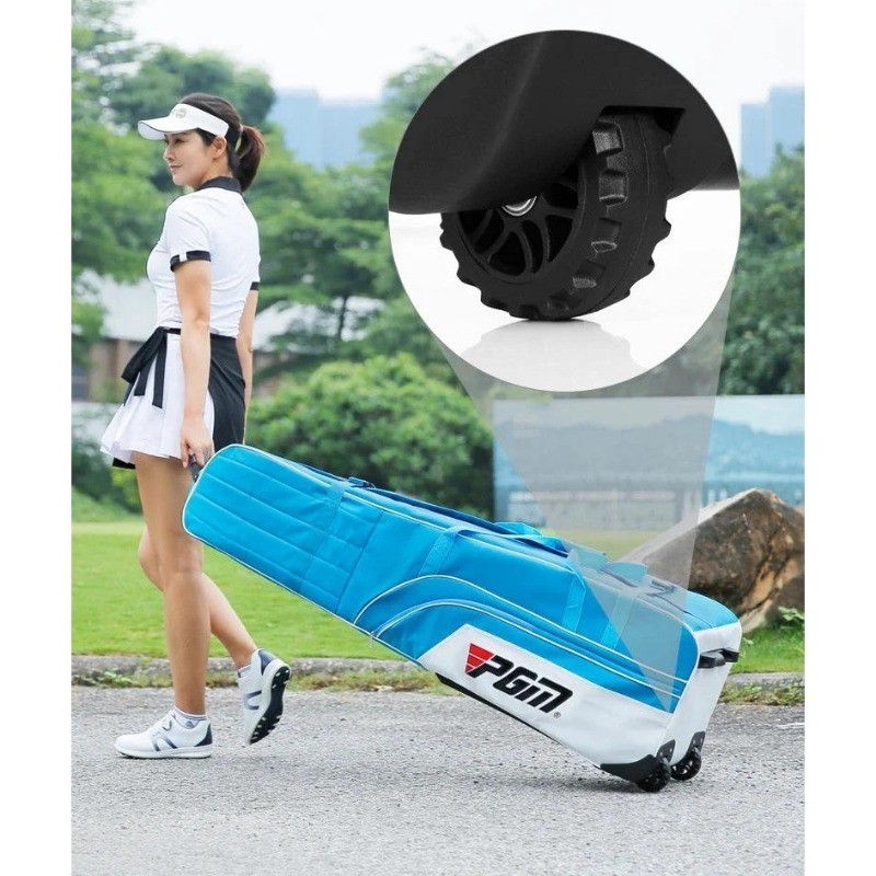 PGM Lightweight Foldable Golf Bag Travel Plane Caddy Bags With Wheel ...