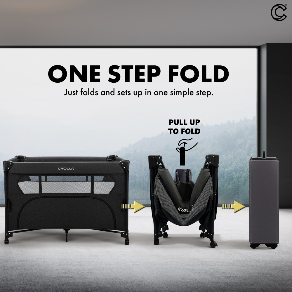 Crolla Ally Two Tone Foldable Baby Playpen with Sliding Door | Newborn ...