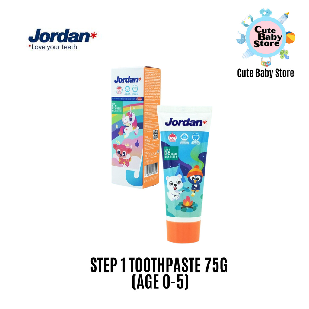 Jordan Toothpaste Step 1 Milk Teeth (75g)- Lychee/Strawberry | Shopee ...