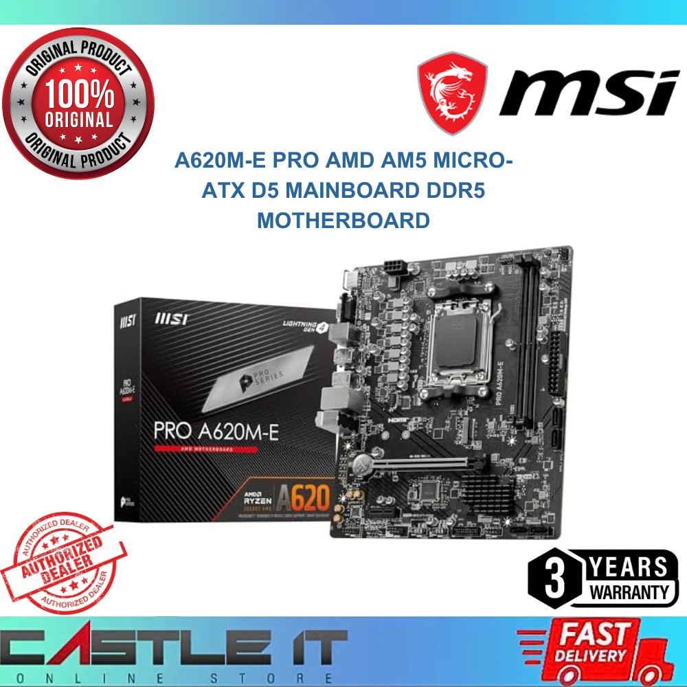 MSI A620M-E PRO AMD AM5 Micro-ATX D5 Mainboard DDR5 Motherboard With ...