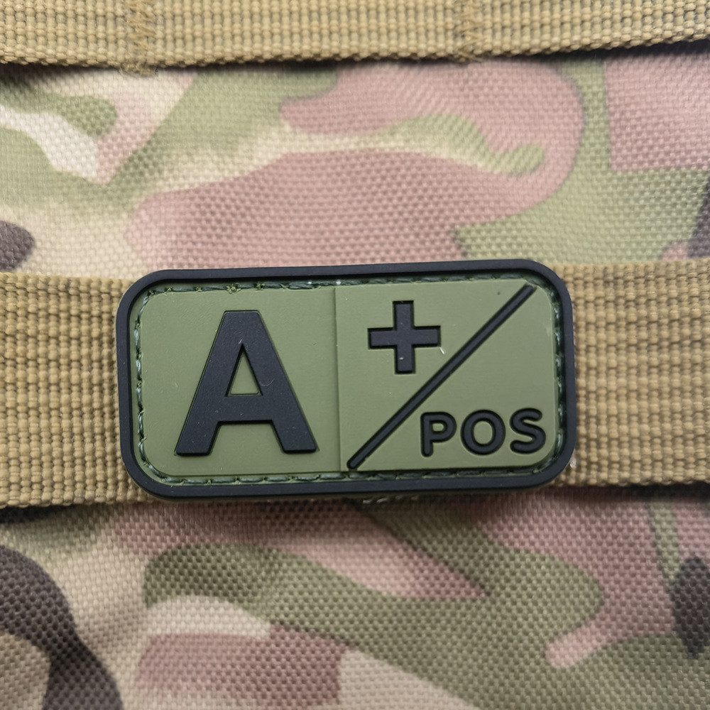 1PC Small Size 5x2.5cm (1x2inch) PVC Rubber Blood Type Group Patches ...