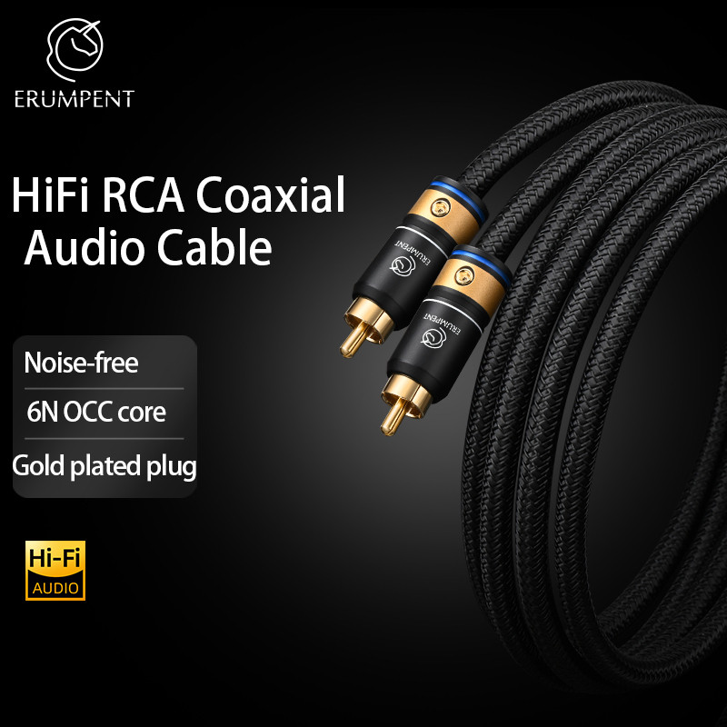 HiFi RCA Coaxial Cable 75Ohms Digital Cable Stereo Audio RCA to RCA ...