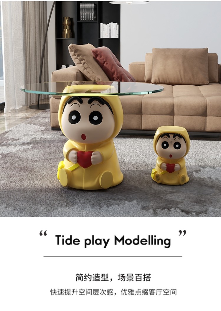 Crayon Shin-Chan Coffee Table Creative Living Room Side Table Movable ...