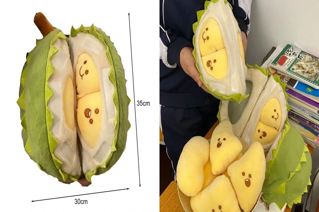 XPS Durian Lover Plush Toy Realistic Durian Fruit Plush Realistic ...